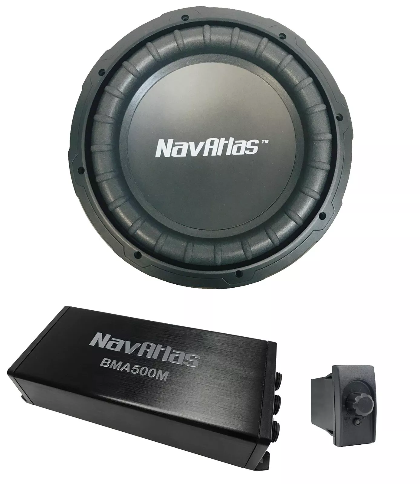 Navatlas NA10S 300 Watt 10" Subwoofer + BMA500MV2 500 Watt Mono ...