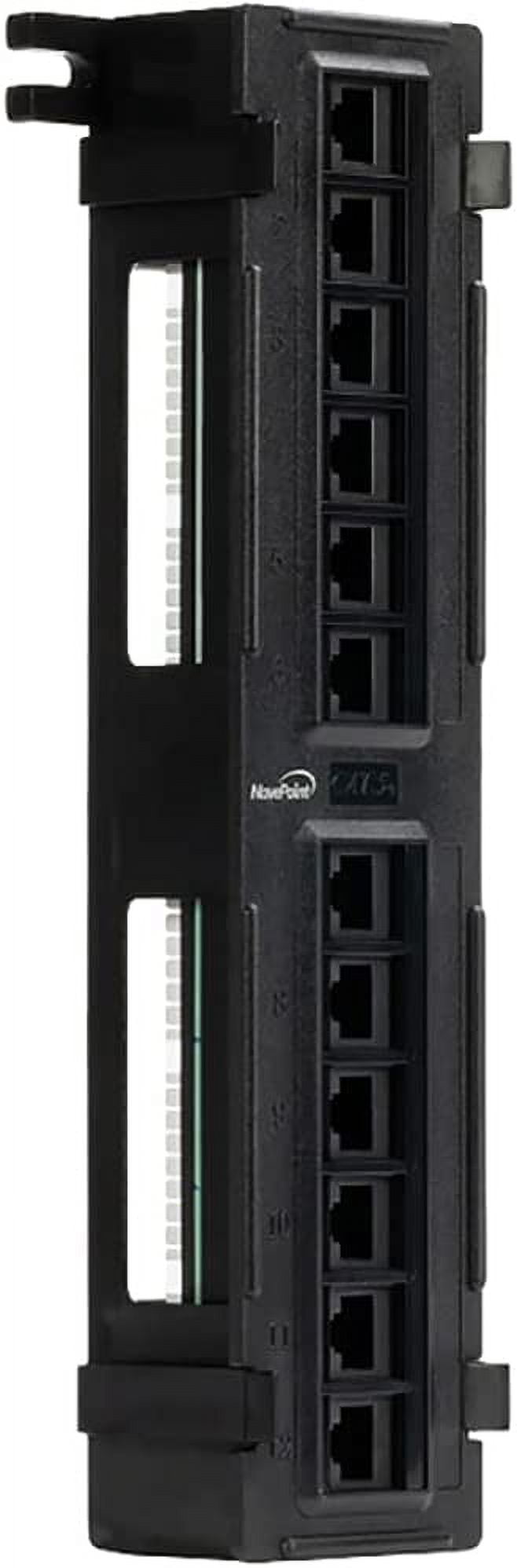 NavePoint 12-Port Cat5E UTP Unsheilded Mini Patch Panel with Wallmount ...