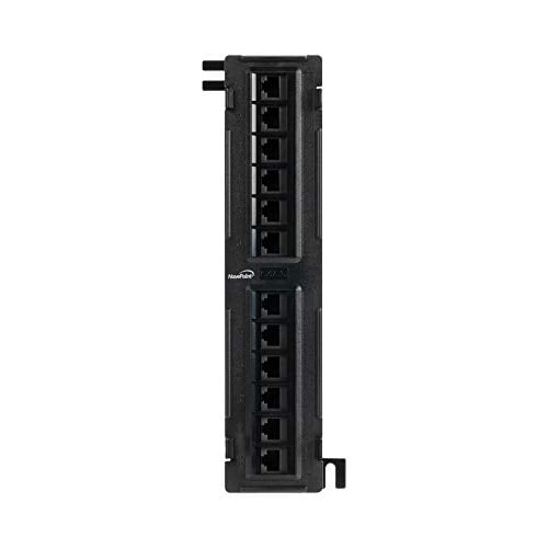 NavePoint 12-Port Cat5E UTP Unsheilded Mini Patch Panel with Wallmount ...