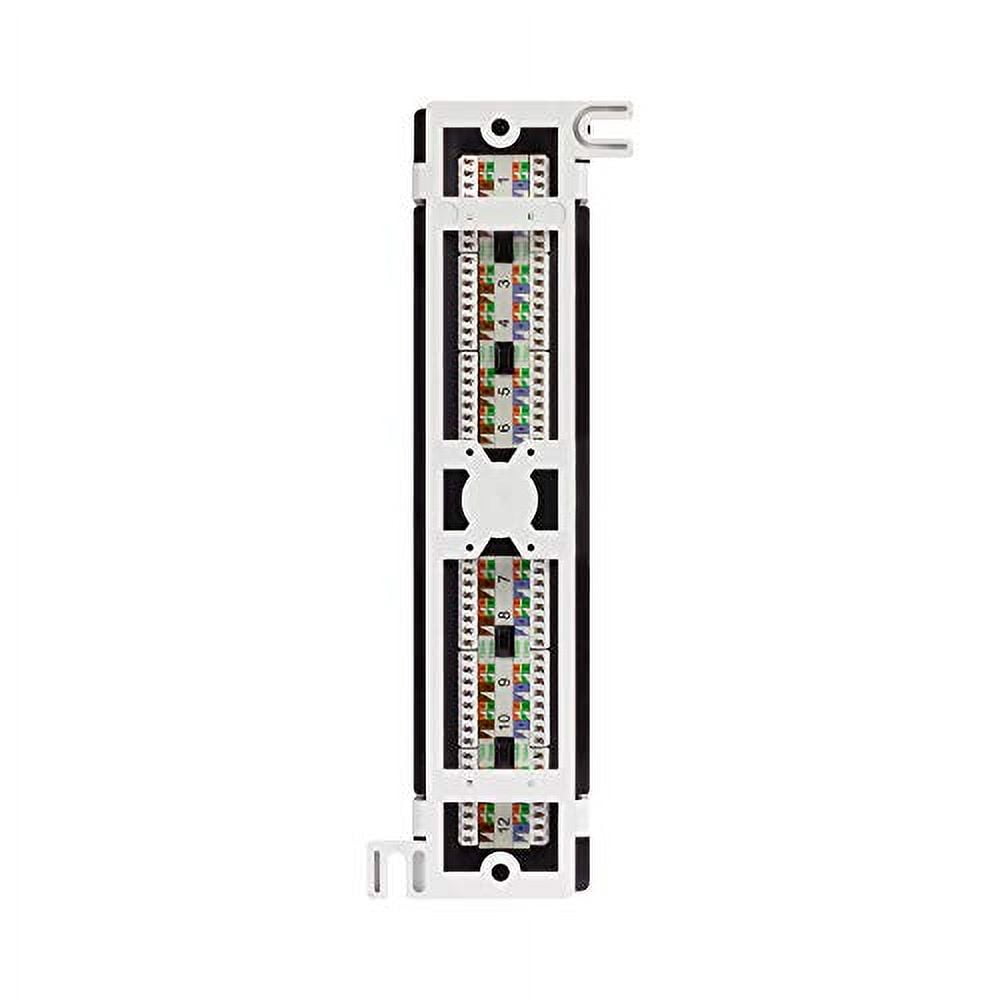NavePoint 12-Port Cat6 UTP Unsheilded Mini Patch Panel with Wallmount ...
