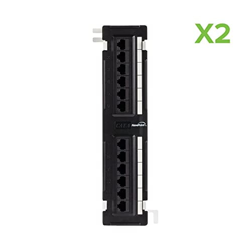 NavePoint 12-Port Cat6 UTP Unsheilded Mini Patch Panel with Wallmount ...