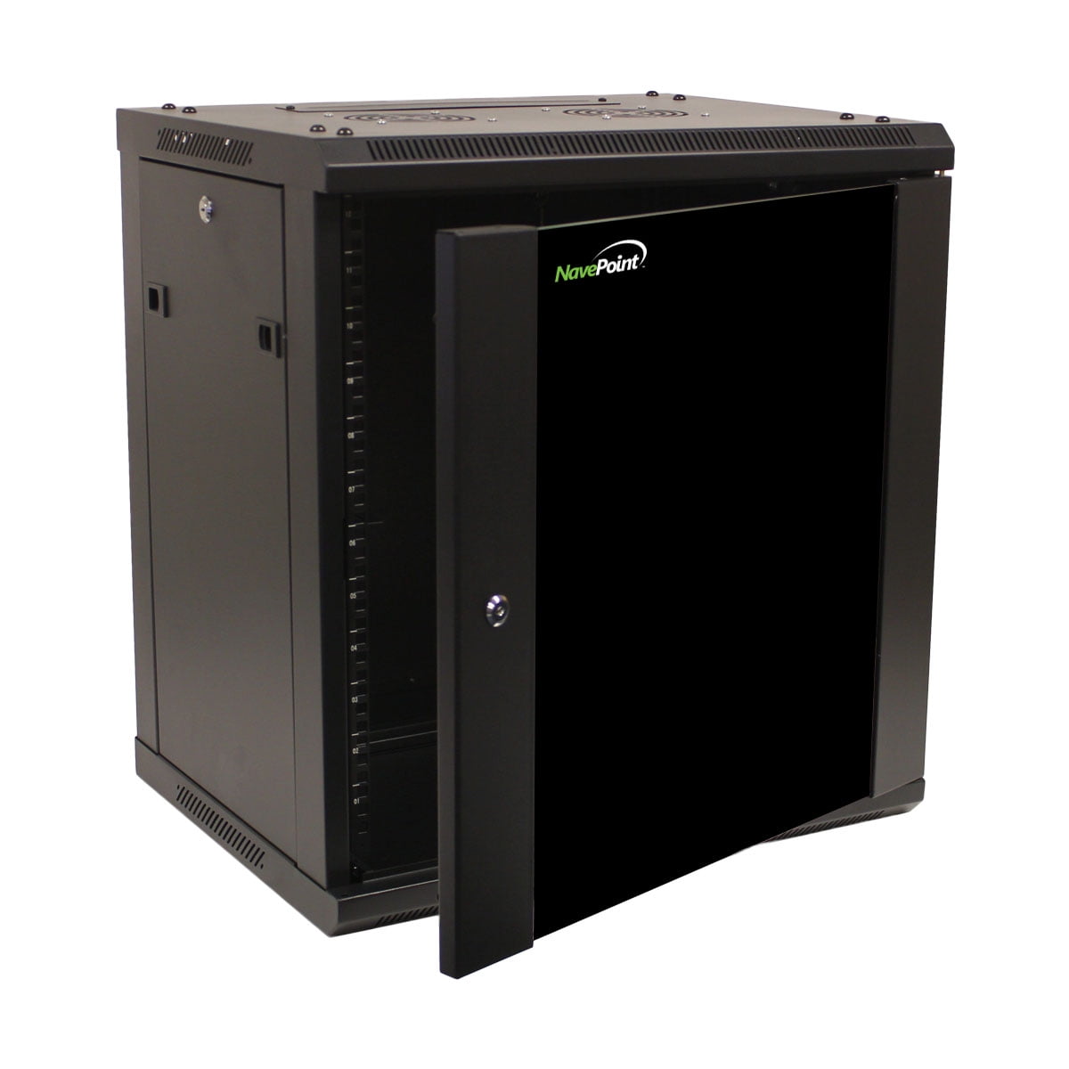 NavePoint 12U Server Cabinet Wall Mount Rack Enclosure Includes 2 Fans ...