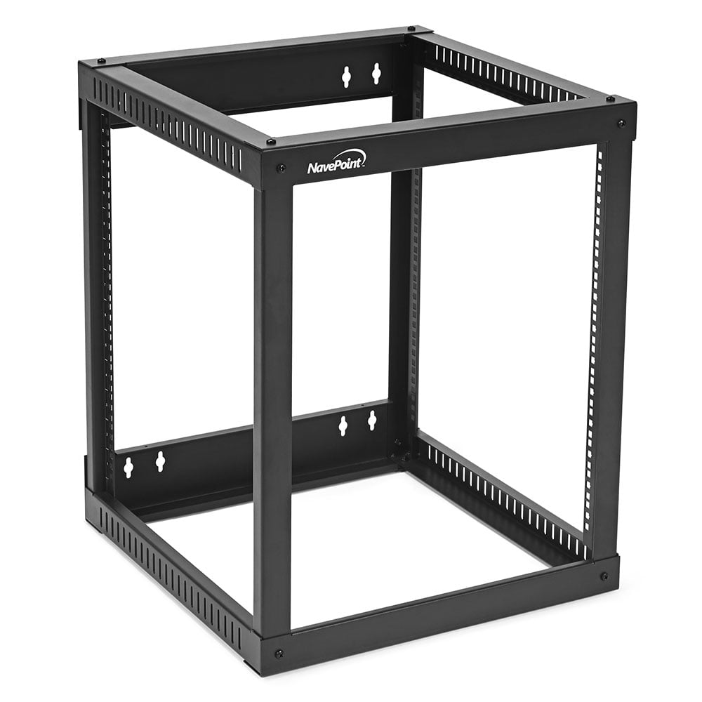 NavePoint 12U Side Load Wall Mount Network Rack, 22-Inch Depth, Wall ...