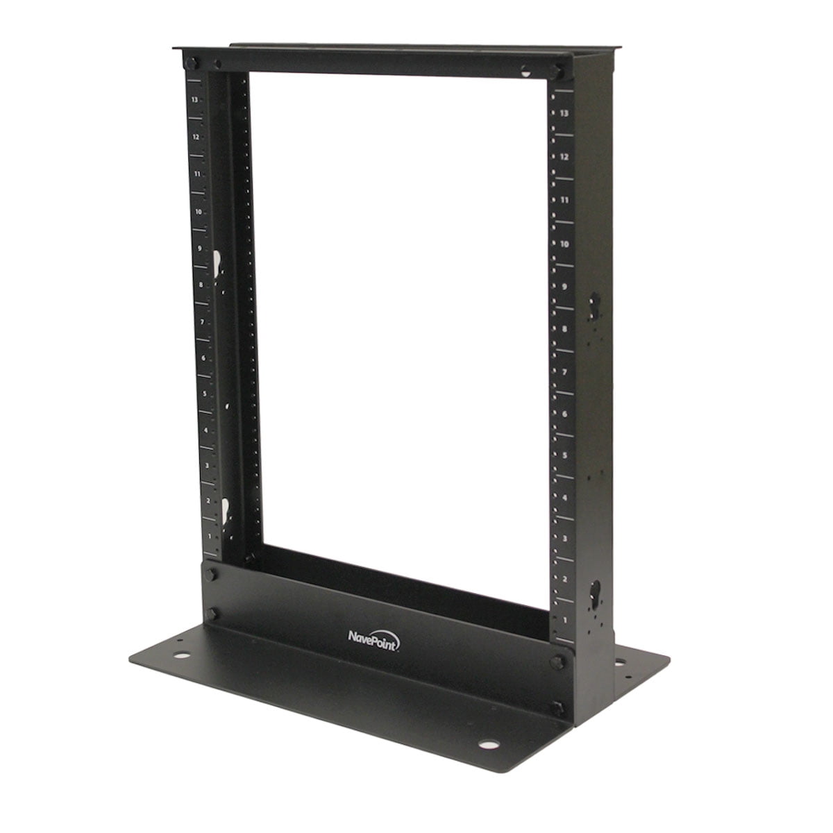 NavePoint 13U 2 Post Open Frame Server Rack for 19 Inch Equipment, AV ...