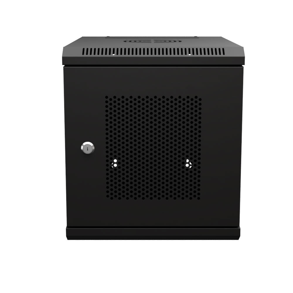 NavePoint 15.75 in Wall Mount Network Cabinet, 6U, Perforated, Black ...