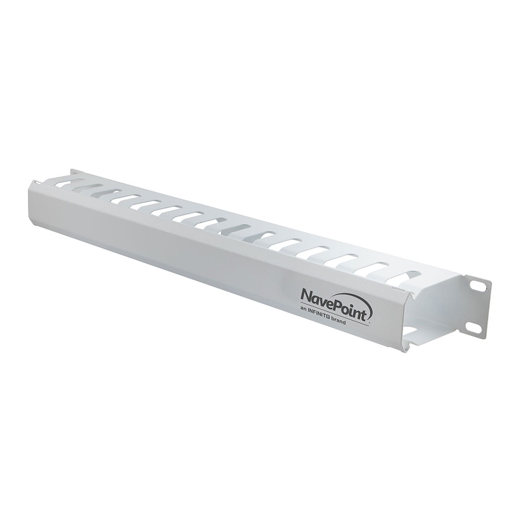 NavePoint 19 inch wide Horizontal Cable Management, 1U, 2.5 inches deep ...