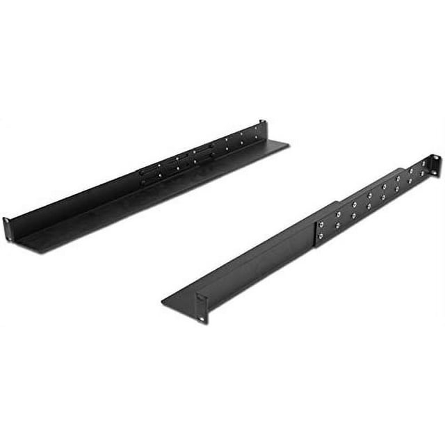 Navepoint 1U Adjustable 4-Post Rack Mount Server Shelf Rails Full Depth ...