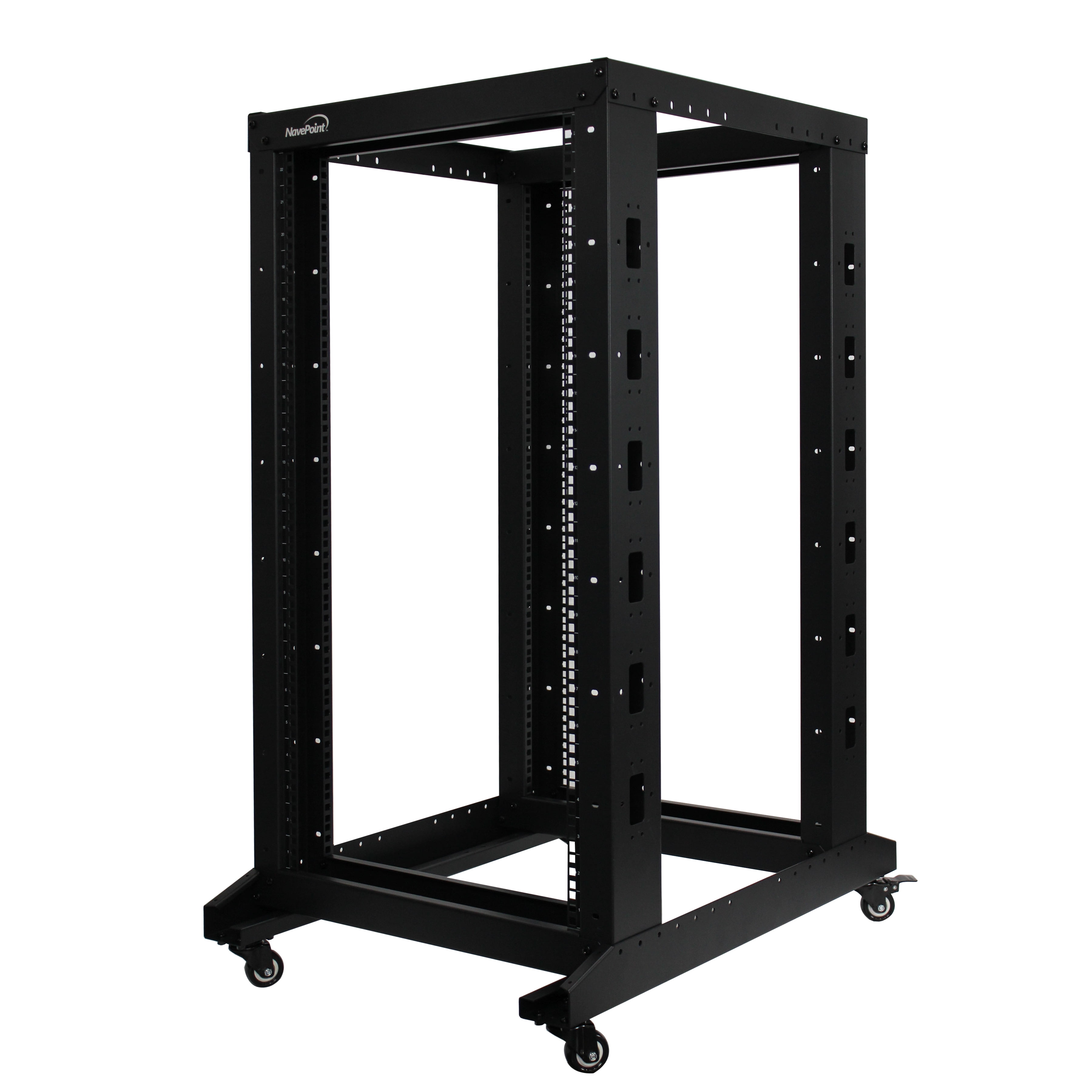 NavePoint 22U 4 Post Server Rack – Open Frame Rack for 19 Inch ...