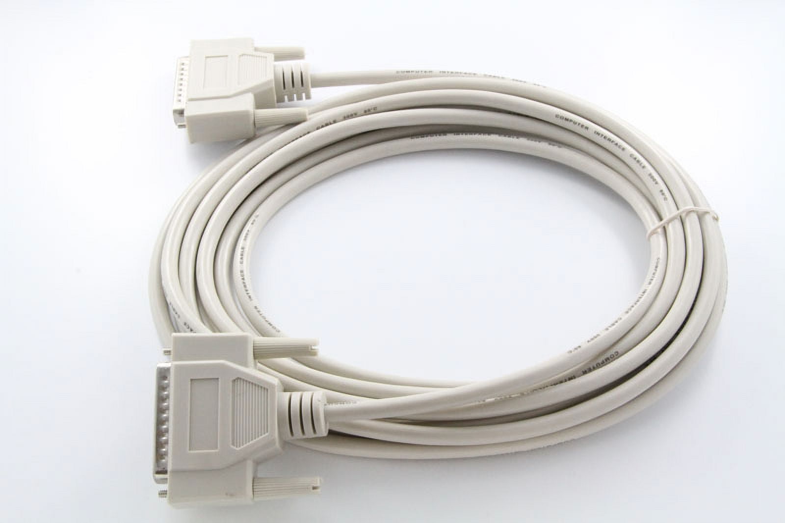 NavePoint 25-Pin DB25 RS232 Male to Male Extension Serial Cable 15 Ft ...