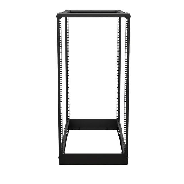 NavePoint 4-Post Adjustable Rack, 22U, Cage Nuts, Caster Compatible ...