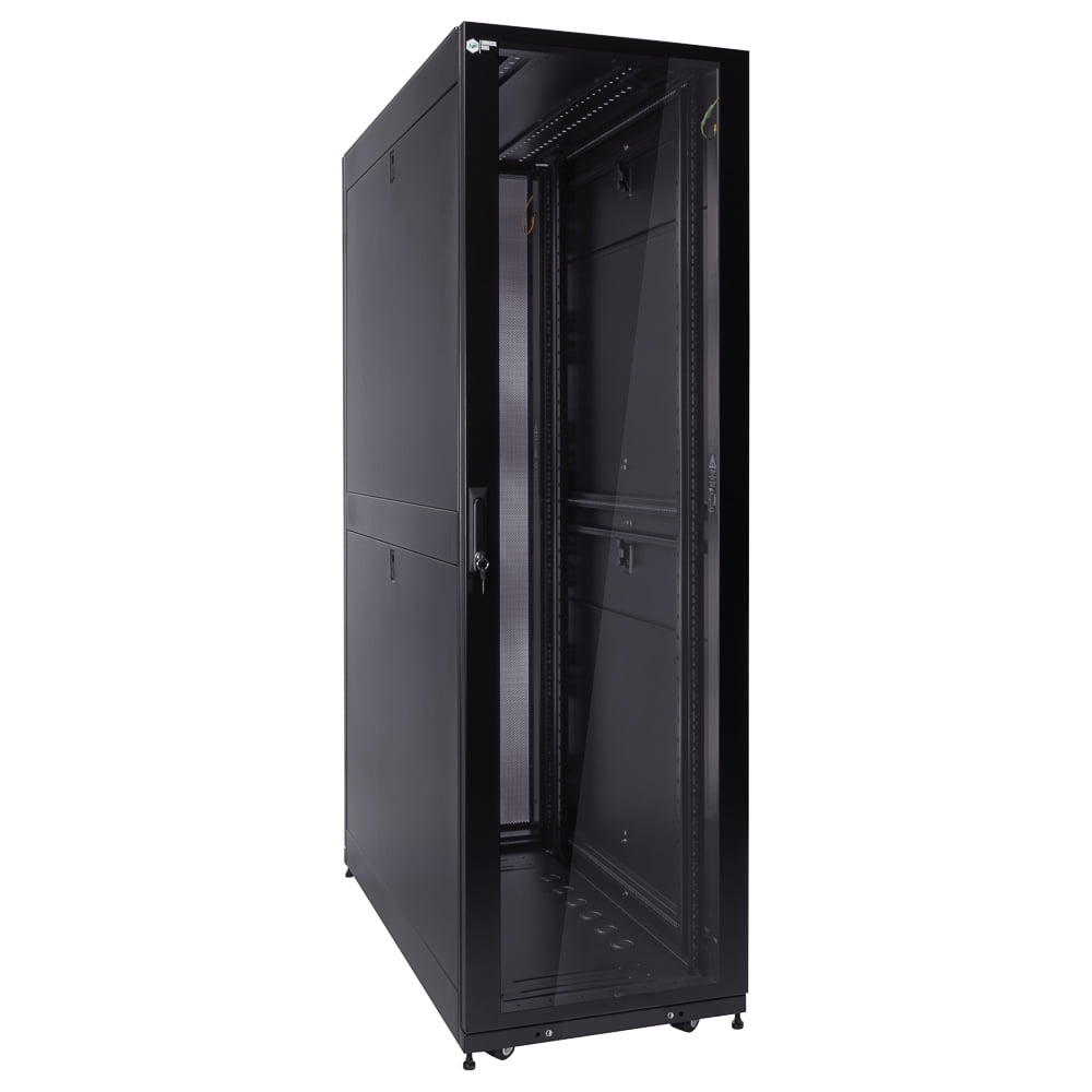 NavePoint 42U Server Cabinet 1200mm Deep with Locking Glass Door and ...