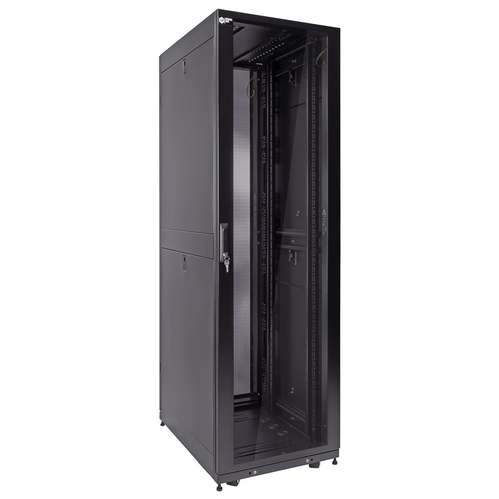 NavePoint 42U Server Cabinet 800mm Deep with Locking Glass Door and ...