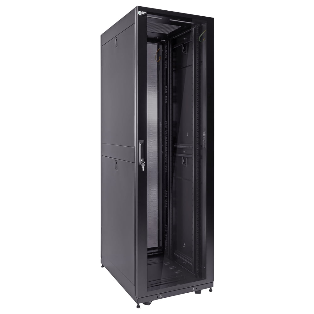 NavePoint 42U Server Cabinet 800mm Deep with Locking Glass Door and ...