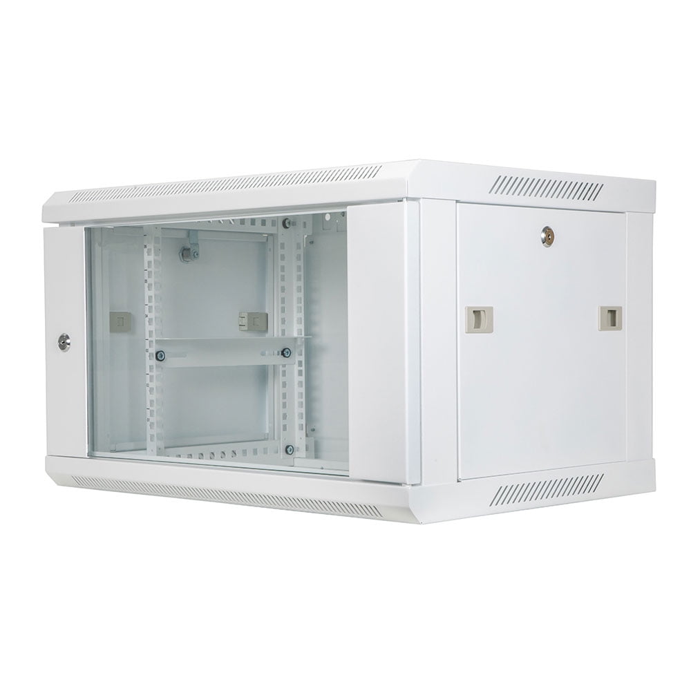 NavePoint 6U Network Cabinet with Glass Door – 6U Wall Mount Server ...
