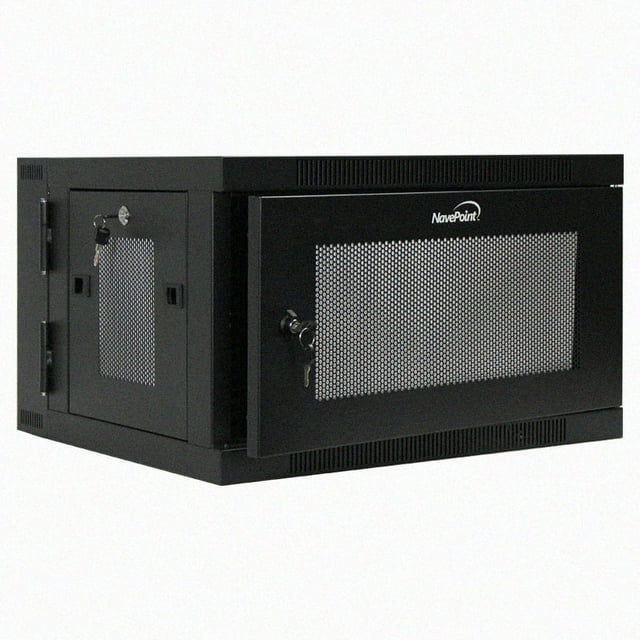 NavePoint 6U Server Cabinet with Hinged Back - 17.7” Deep, 6U Server ...