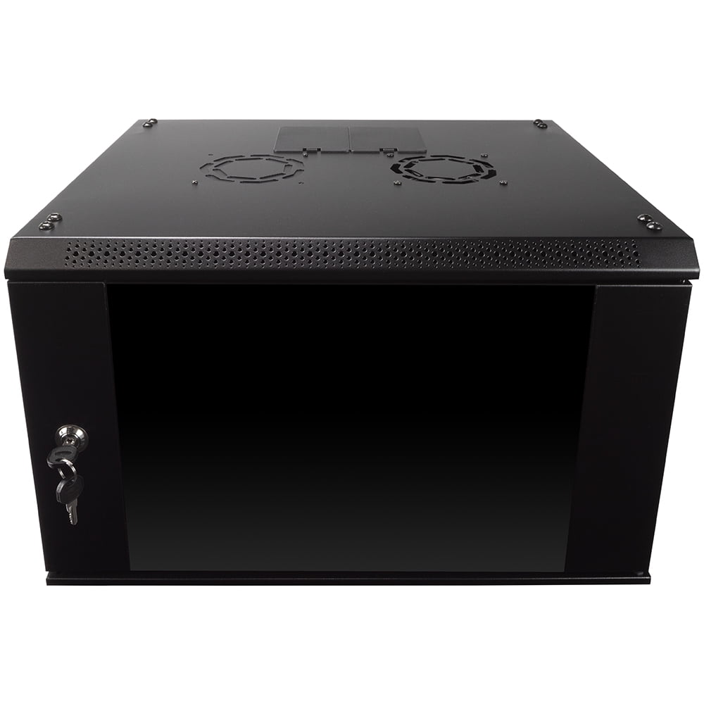 NavePoint 6U Server Rack Enclosure with Glass Door, Cooling Fan, Locks ...