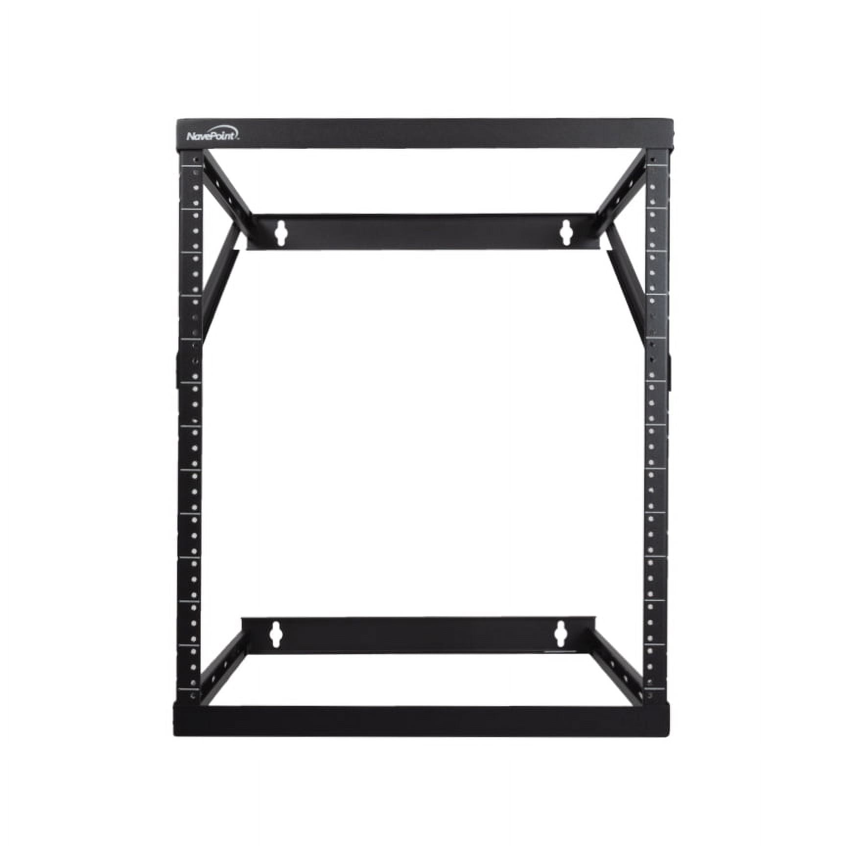 NavePoint 8U, 12U, 22U Height Expandable 2 Post Wall Mount Rack ...