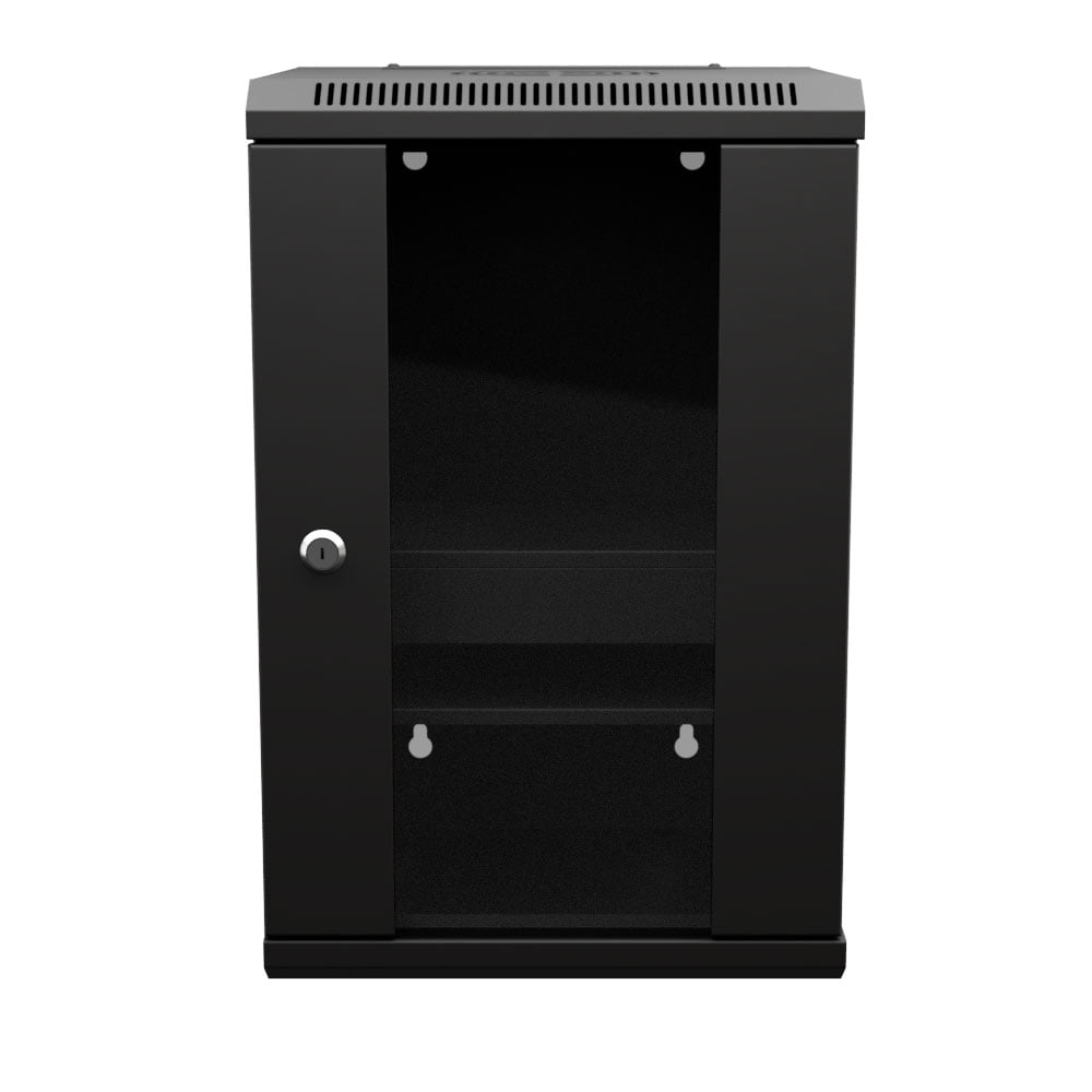 NavePoint 9U 10 Inch Network Server Cabinet, 11.8 inch Deep, Glass Door ...