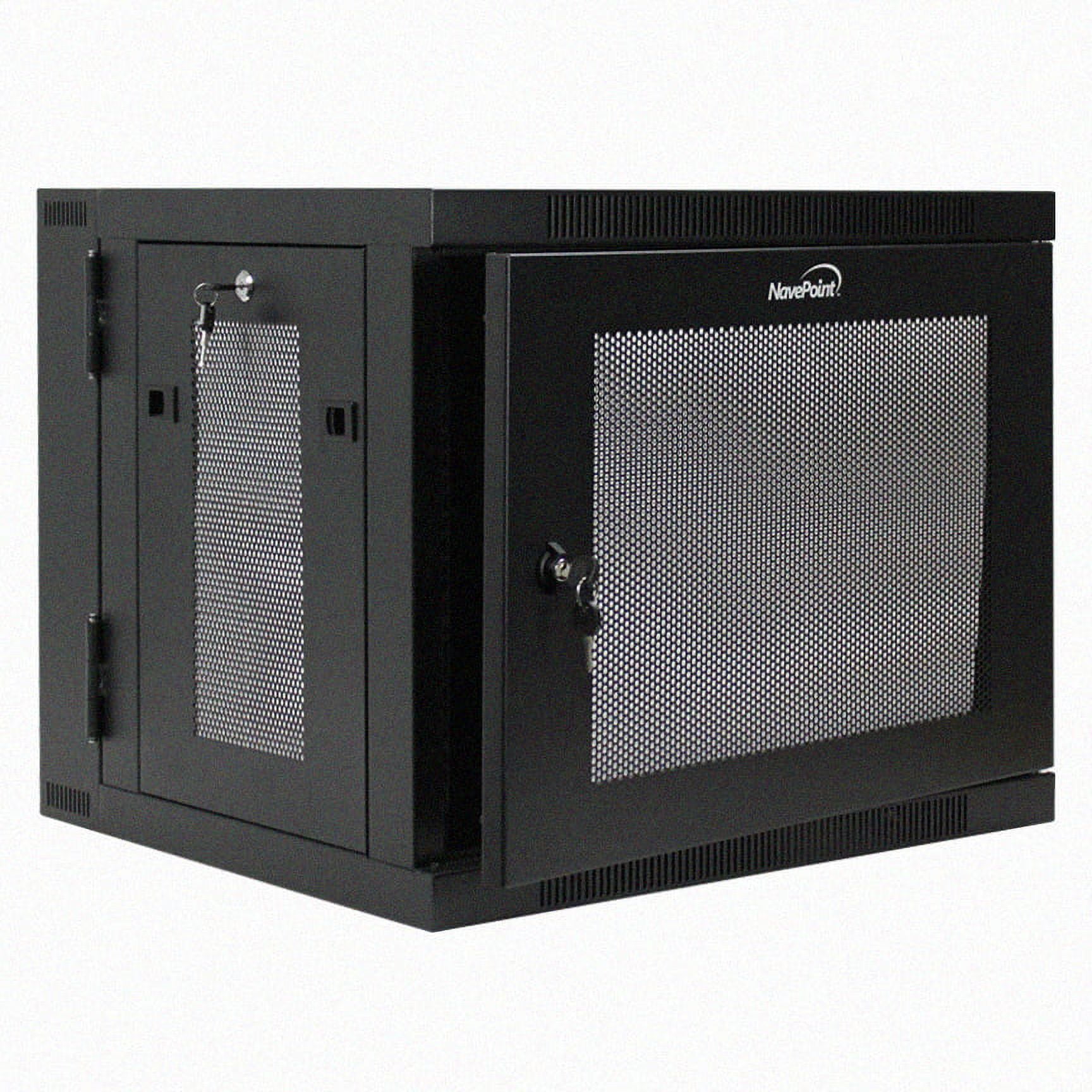 NavePoint 9U Server Cabinet with Hinged Back - 17.7” Deep, 9U Server ...