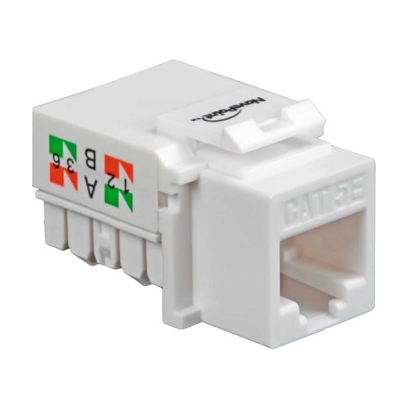 NavePoint CAT5e Ethernet Keystone Adapter Right Angle White - Walmart.com