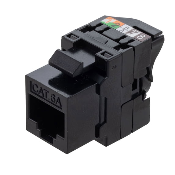 NavePoint CAT6A Unshielded Toolless Keystone Jack 15 pack, Black ...