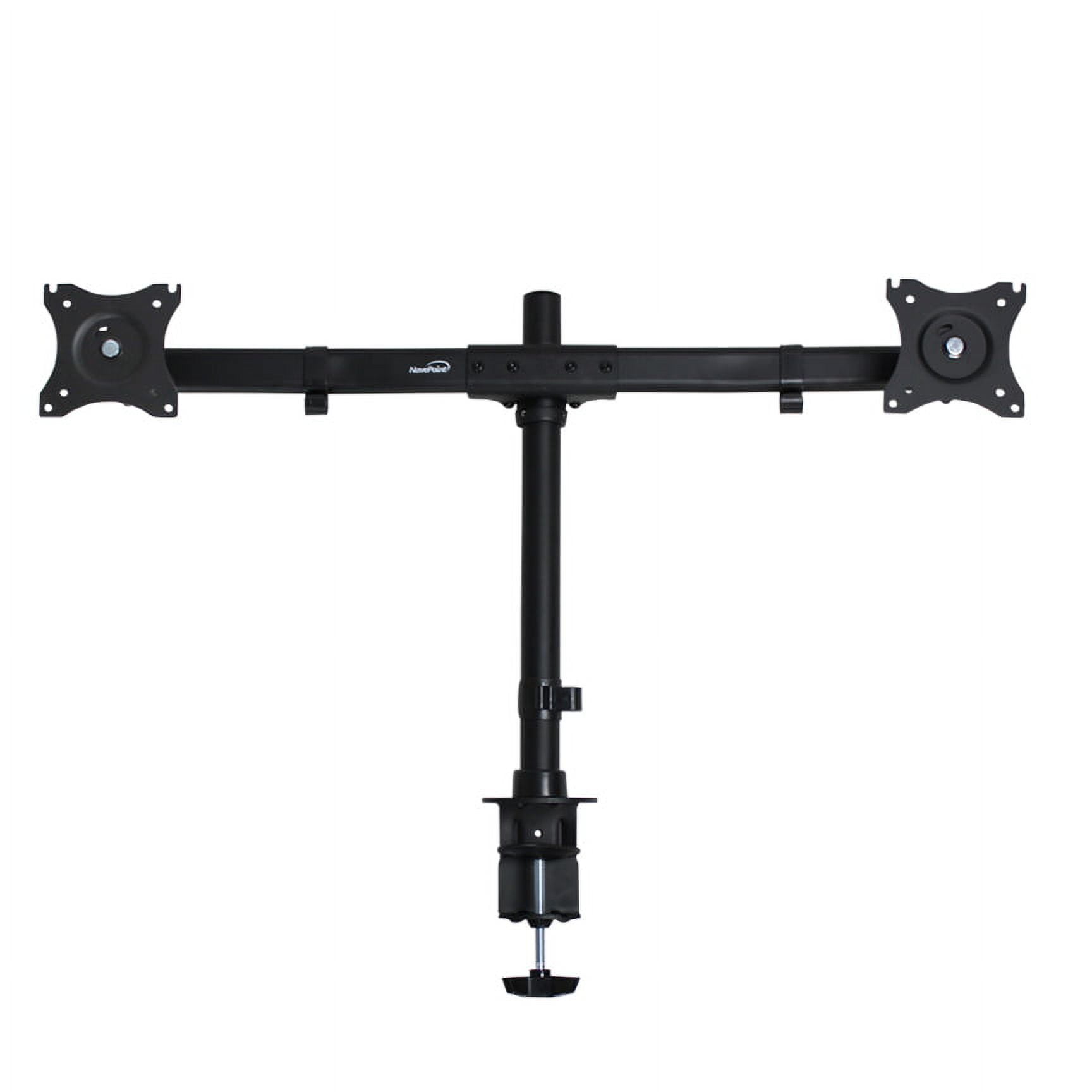 NavePoint Dual LCD Monitor Curved Mount Stand C-Clamp With Adjustable ...