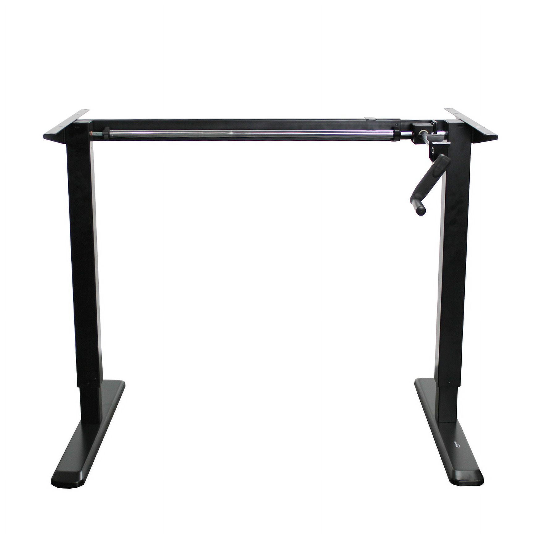 NavePoint Height Adjustable Sit-Stand Manual Crank Ergonomic Desk Frame ...