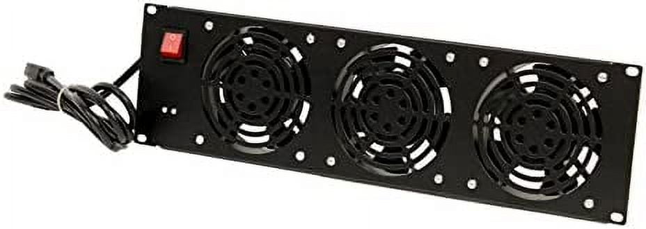 NavePoint Rack Mount Server Cabinet 3 Fan Cooling Panel System Unit ...