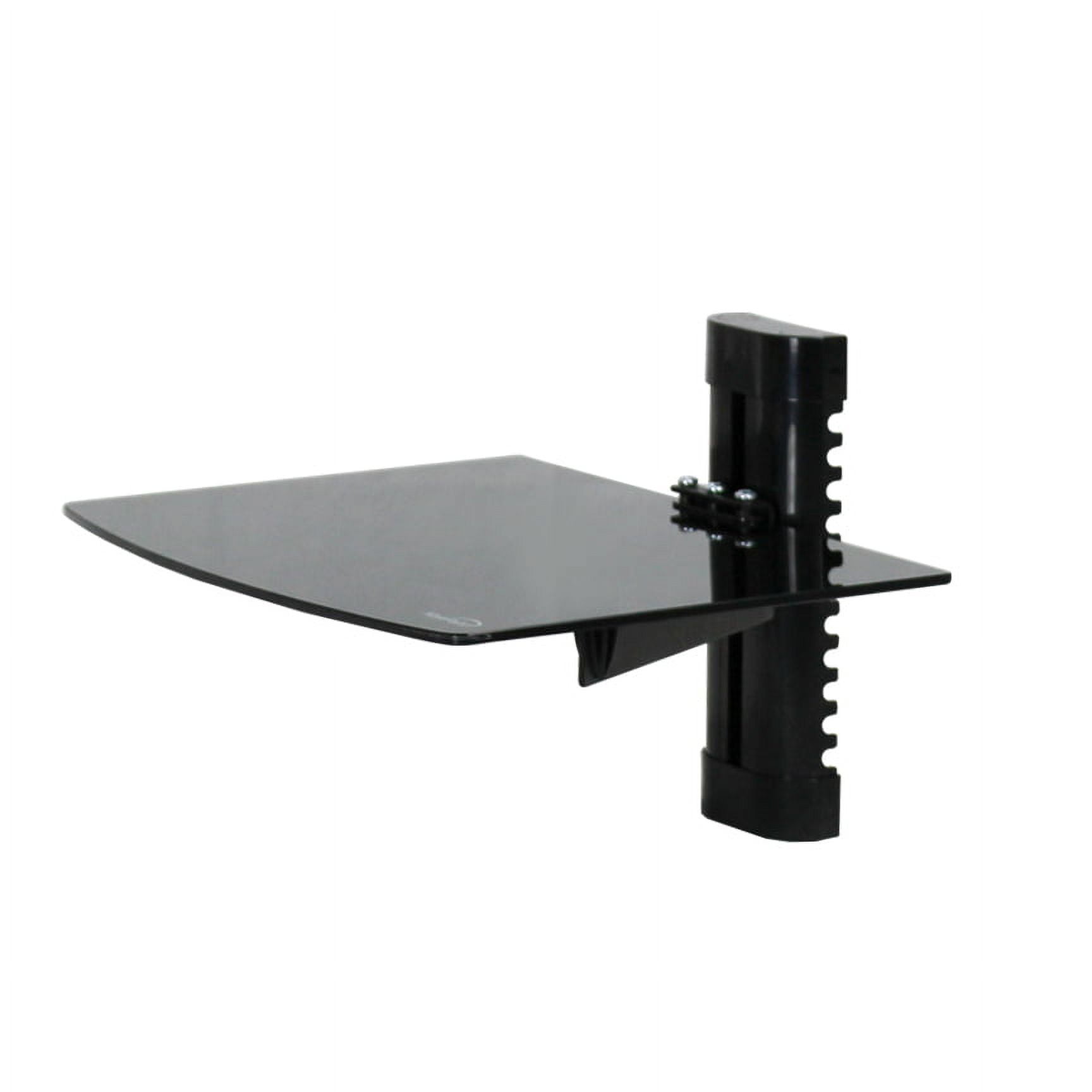 NavePoint Wall Mount Bracket Medium Glass Floating Shelf For DVD DVR ...