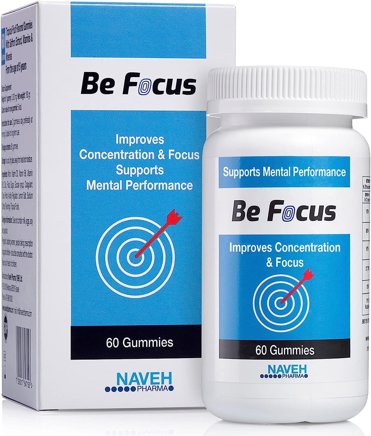 Naveh Pharma Be Focus Kids Gummy Vitamins Focus Brain Supplement ...