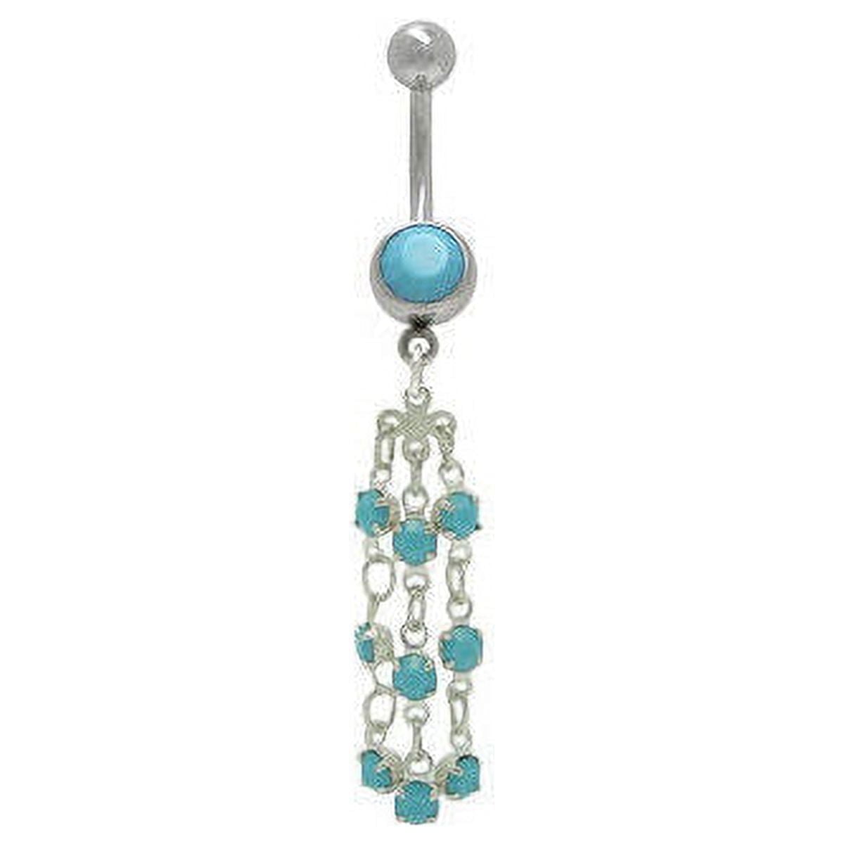 Navel Jewelry With Dangler Stones Belly Button Ring Jewelry 14G ...