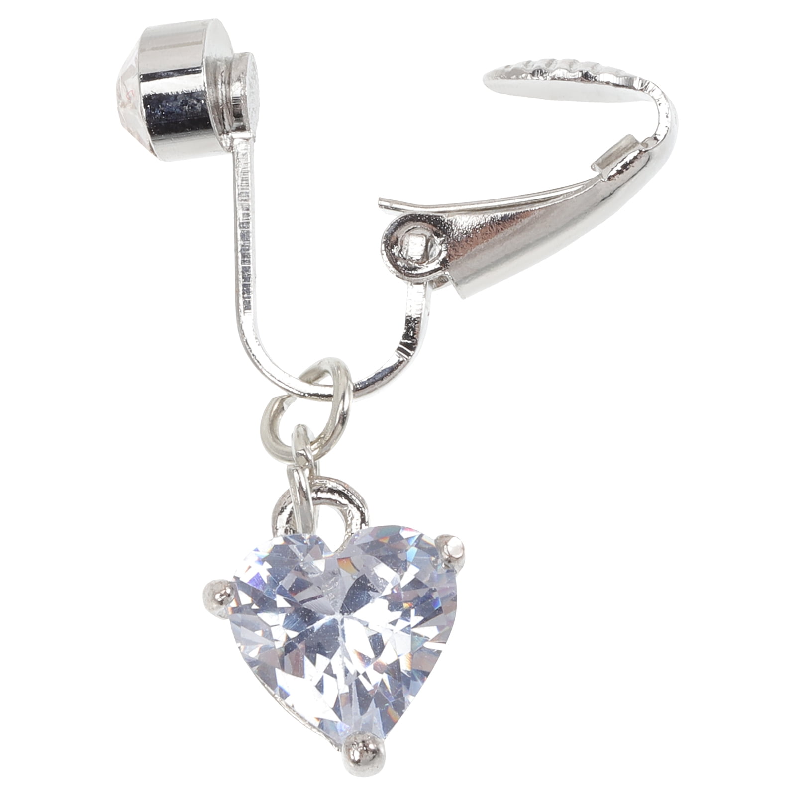 Navel Ring Clip on Belly Button Rings Decoration Women Non Piercing ...