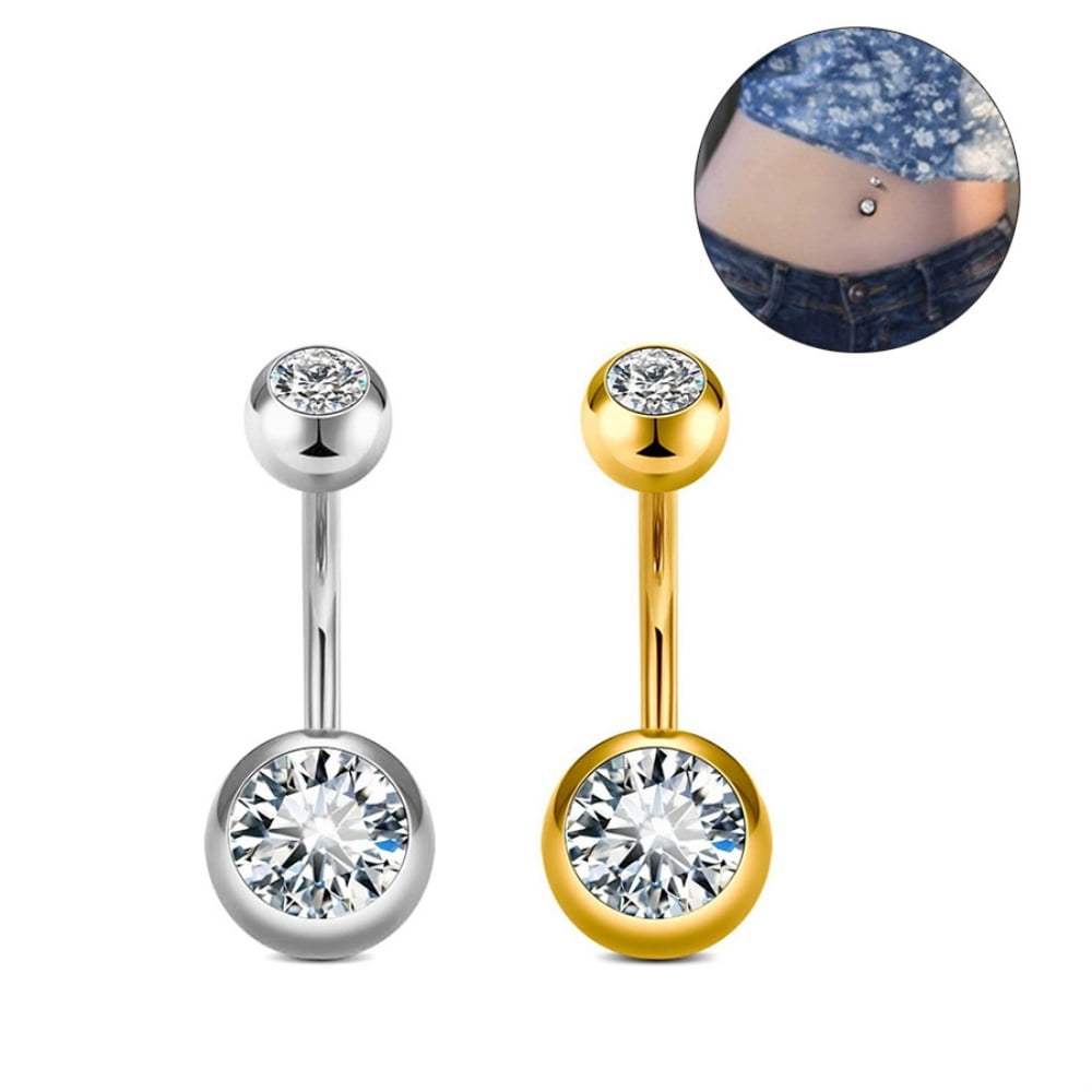Navel Ring Combination Navel Ring Round Heart Shape Navel Stud for ...