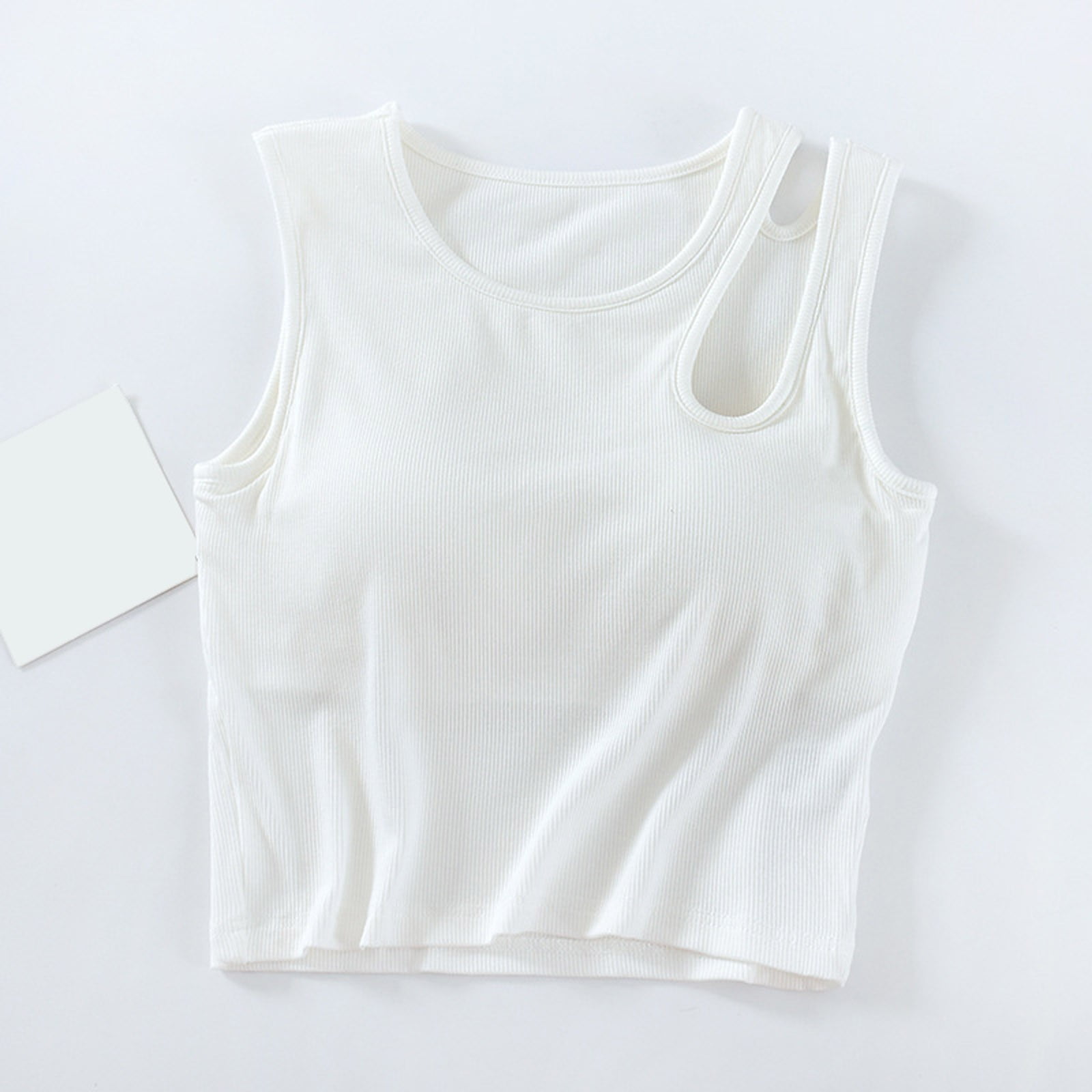 Navel Vest With Chest Pad Female High Waist With Special Shaped ...