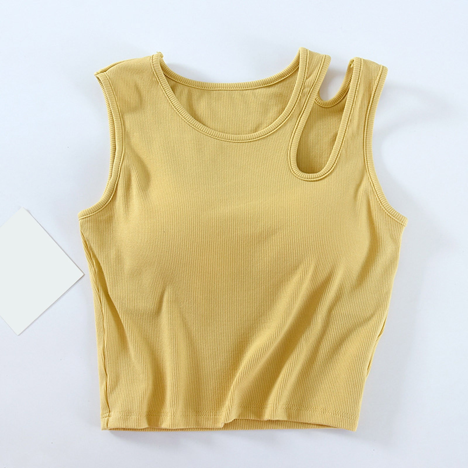 Navel Vest With Chest Pad Female High Waist With Special Shaped ...