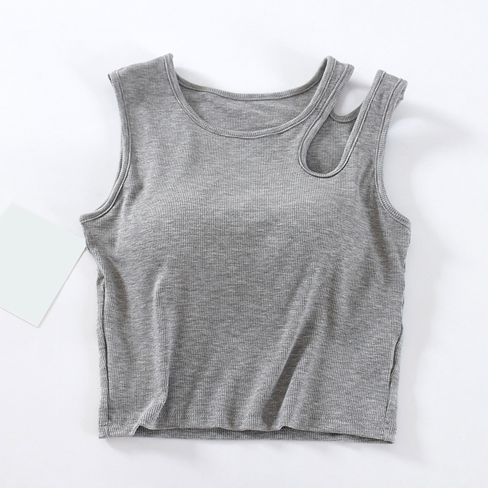 Navel Vest With Chest Pad Female High Waist With Special Shaped ...