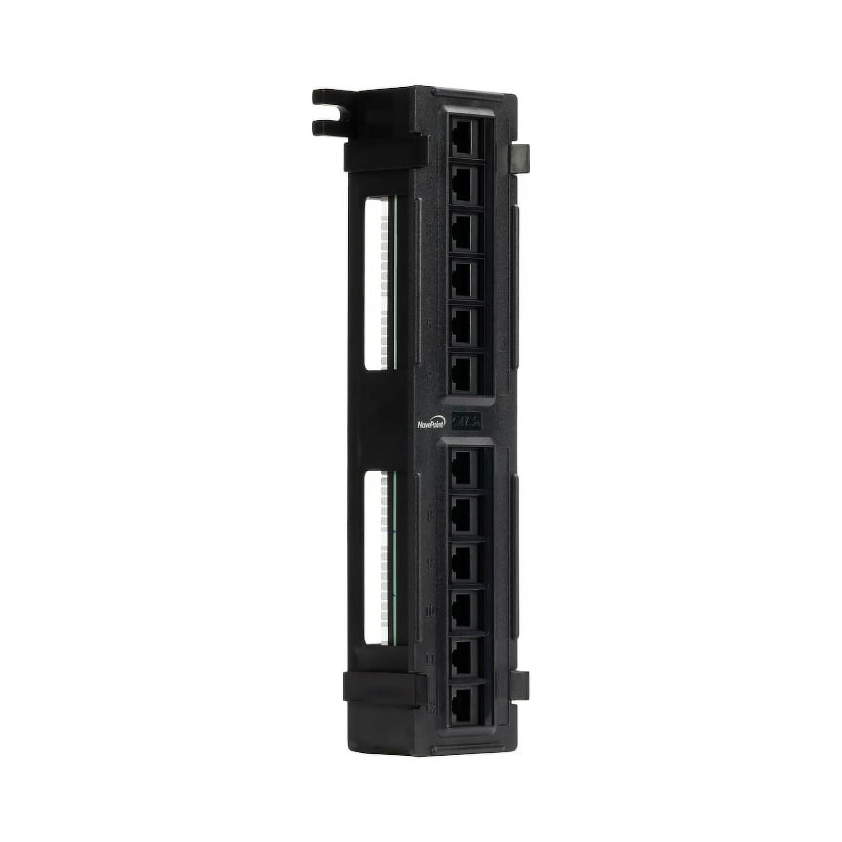Navepoint 12-Port Cat5E UTP Unsheilded Mini Patch Panel With Wallmount ...