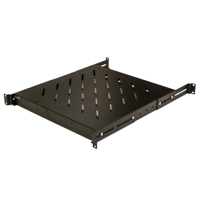 Navepoint 1U 19-Inch Fixed 4-Post Rack Mount Server Shelf with ...