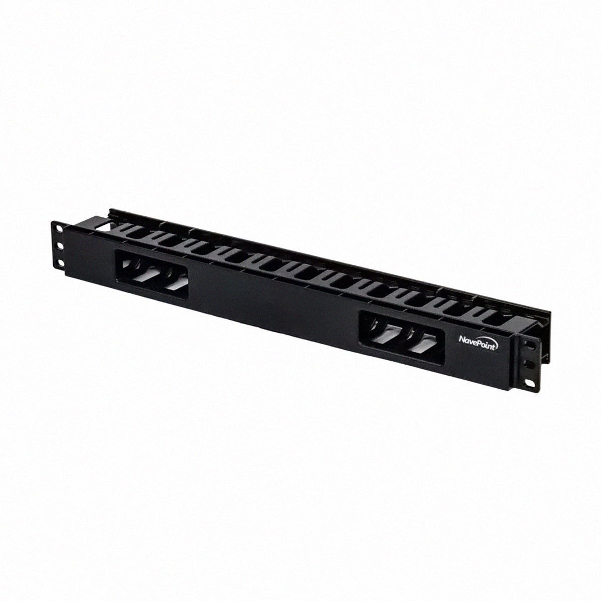 Navepoint 1U Horizontal 19-Inch Rack Mount Cable Management Raceway ...