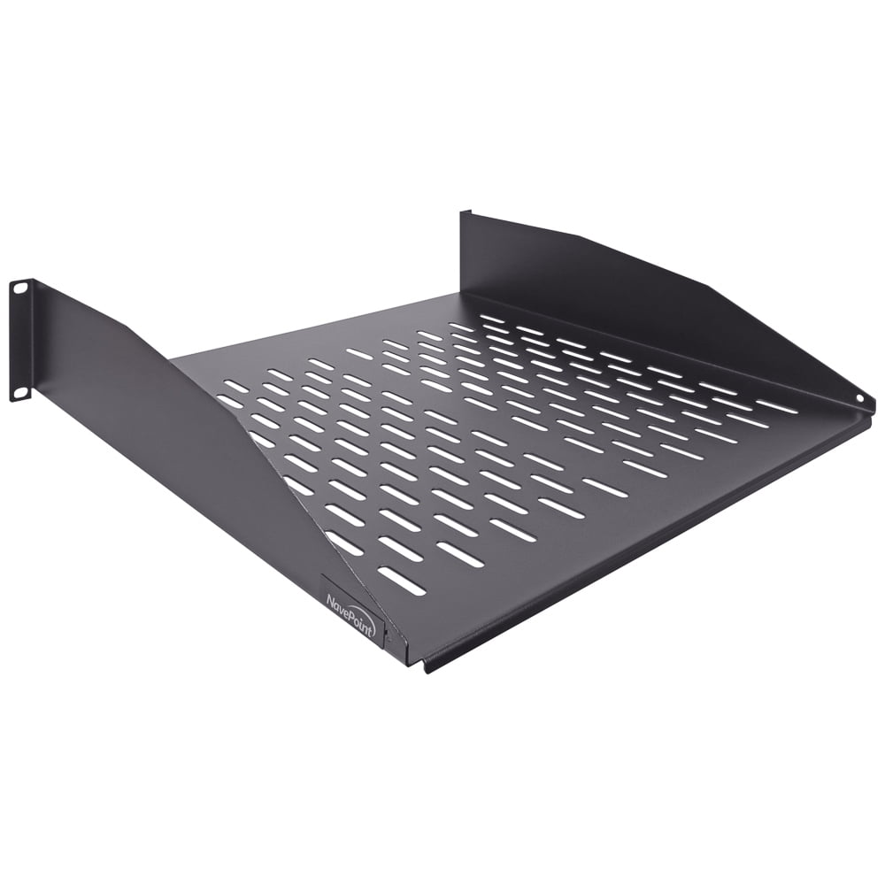 Navepoint 2U 19-Inch Universal Vented Rack Mount Cantilever Fixed ...
