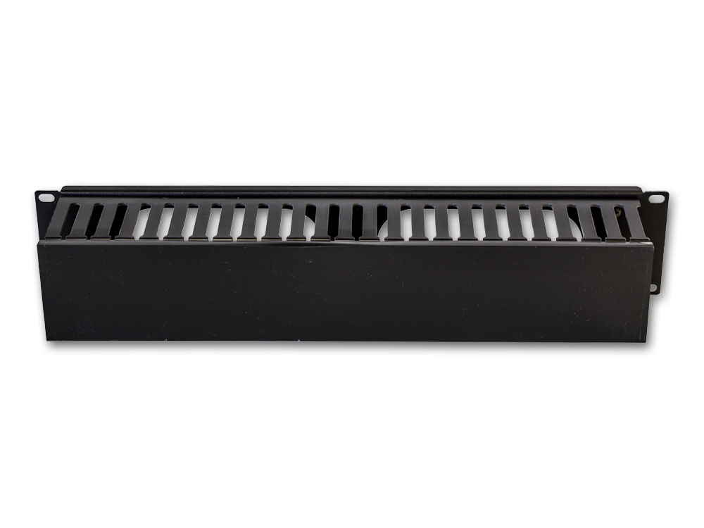 Navepoint 2U Horizontal 19-Inch Rack Mount Cable Mangement Raceway Duct ...