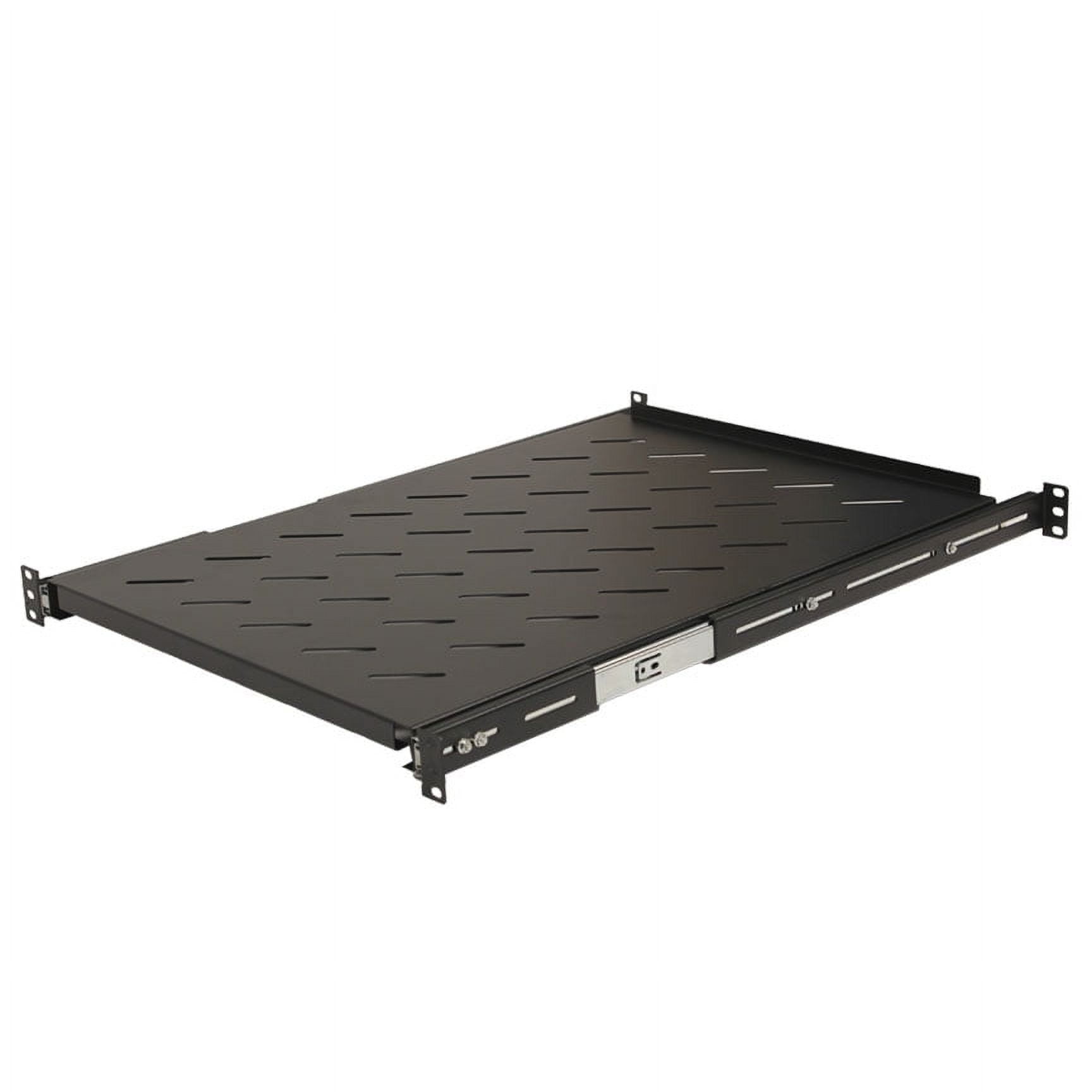 Navepoint Sliding Rack Vented Server Shelf 1U 19 Inch 4 Post Rack Mount ...