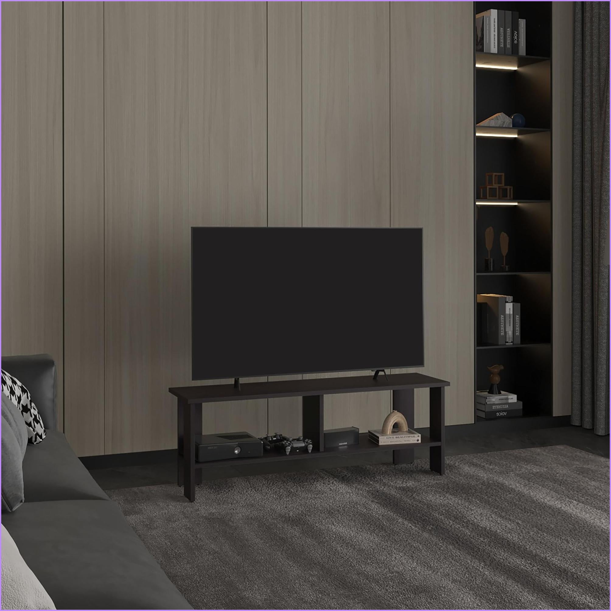 Navia TV Furniture 47” Wide Stand with 2 Shelves – Black Wengue ...