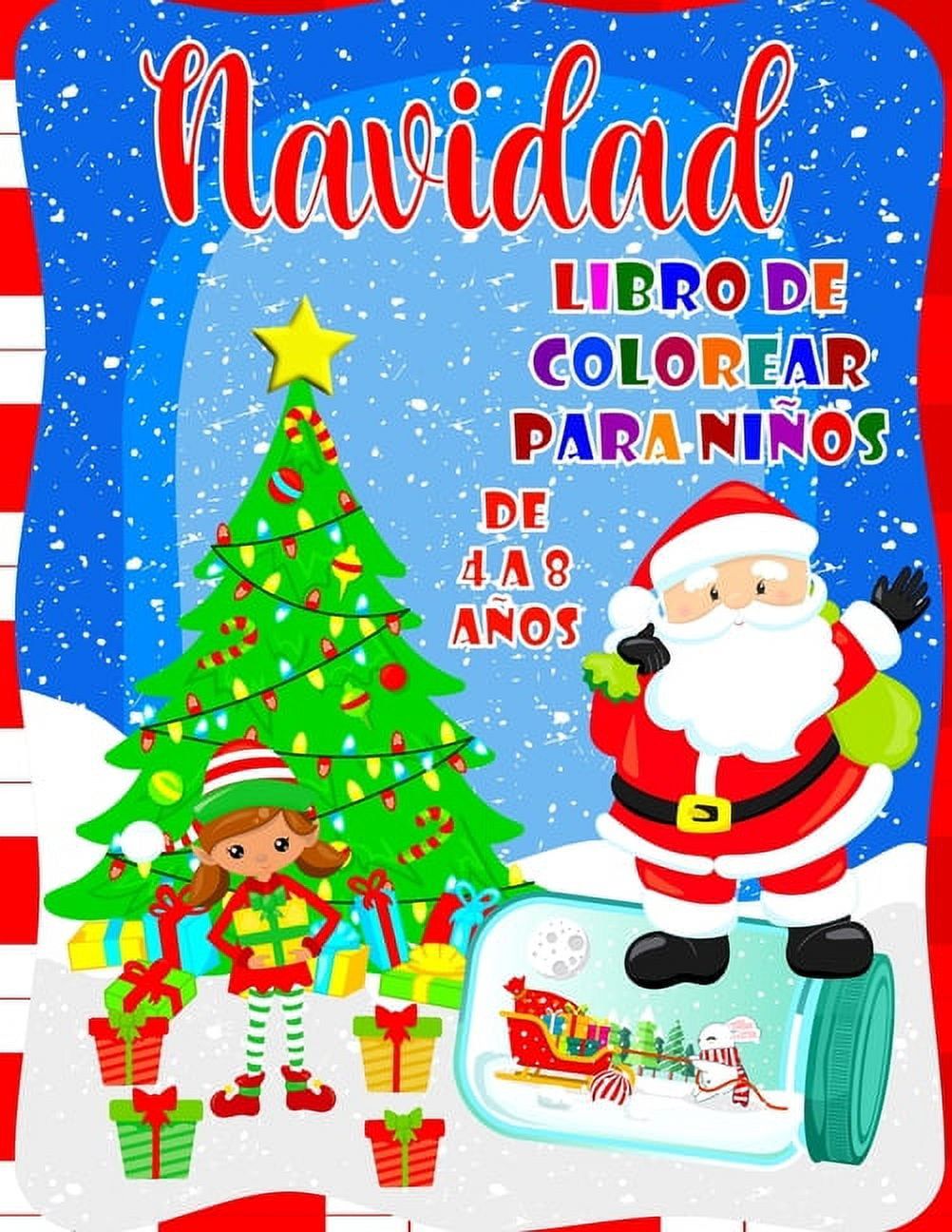Navidad Libro de Colorear Para Niños De 4 A 8 Años : Lindo libro de colorear navideño para niños ...