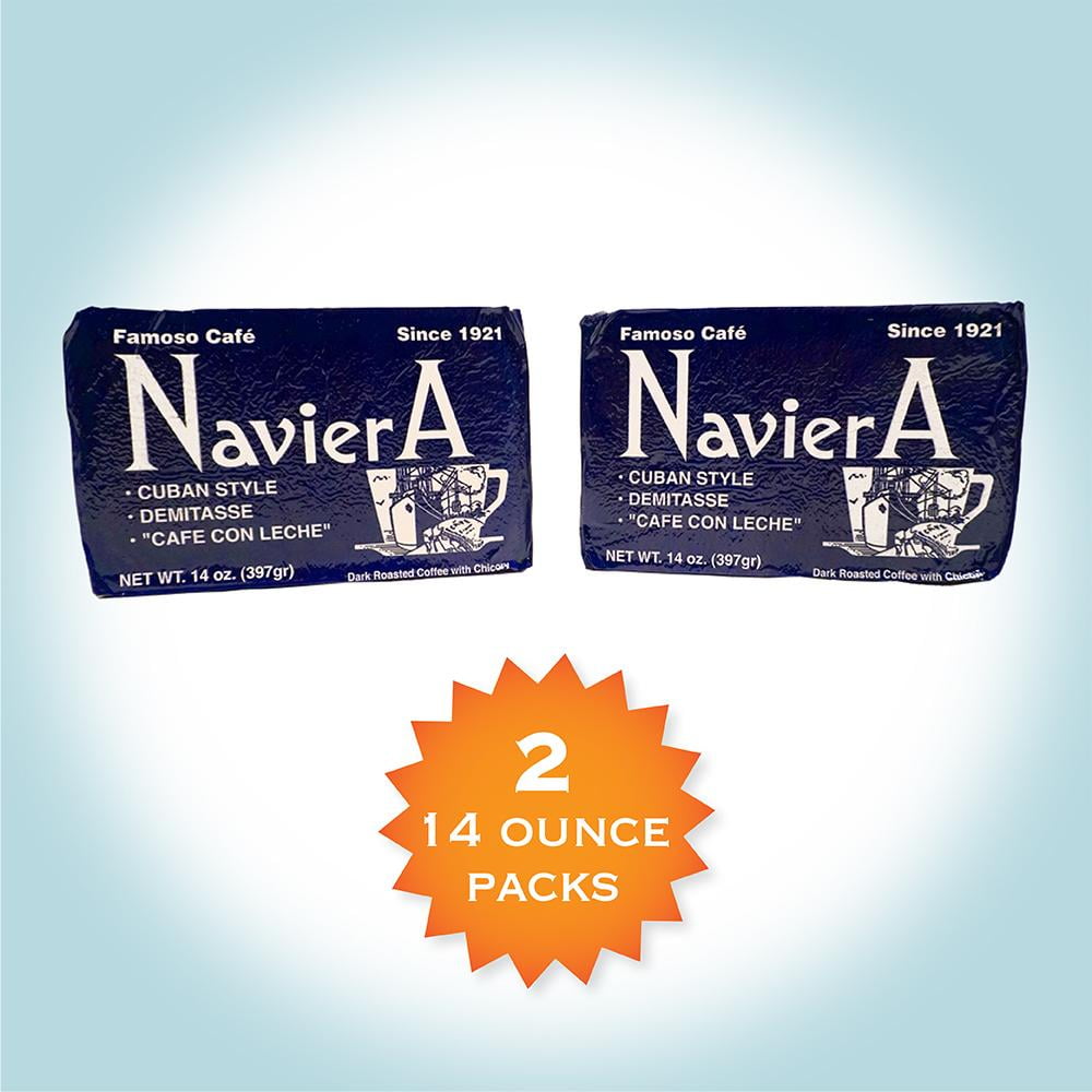 Naviera Brand Cuban Style Dark Roasted Coffee - Two Pack (2 x 14 oz ...