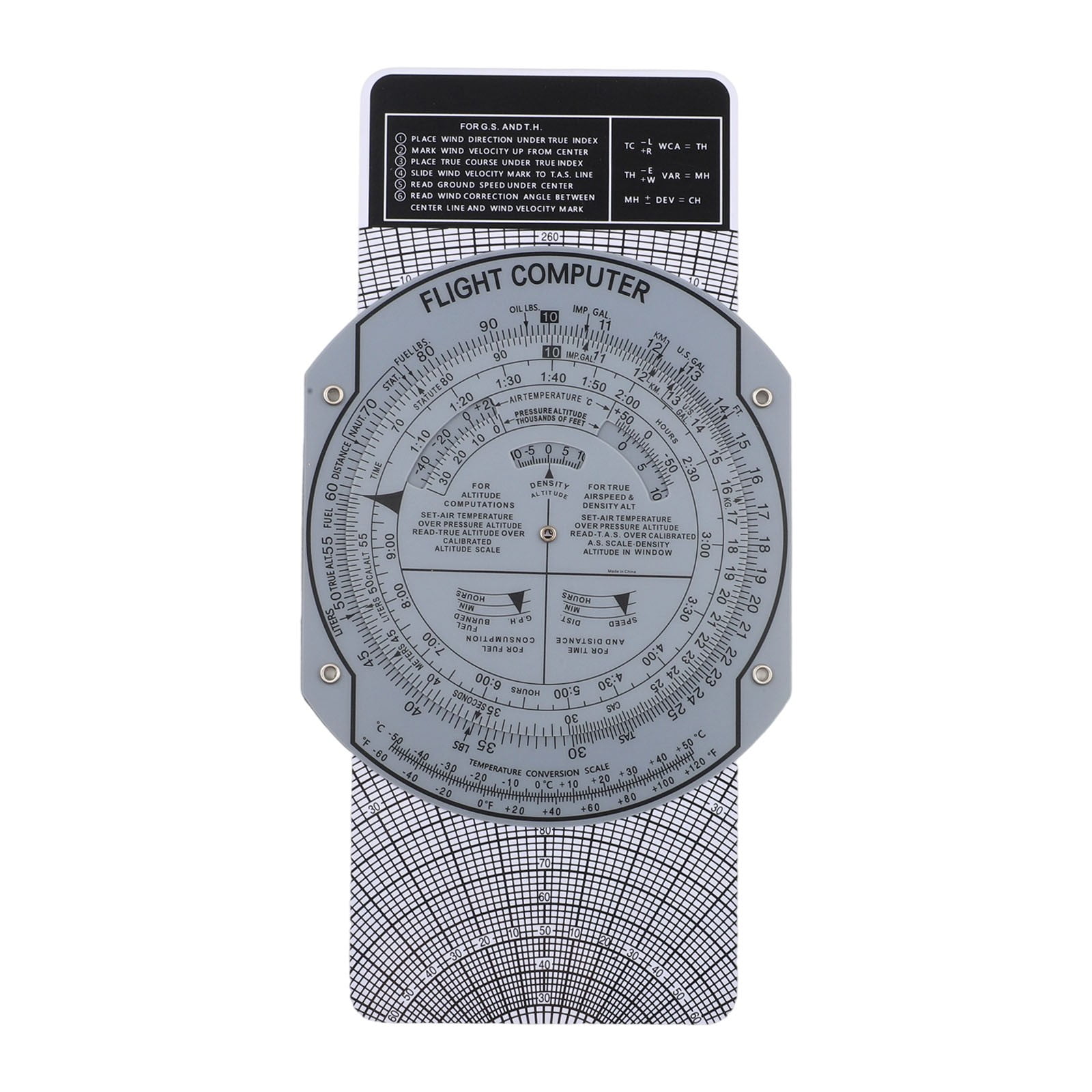 Navigation Calculation Ruler E6B Aviation Flight Ruler For-Military ...