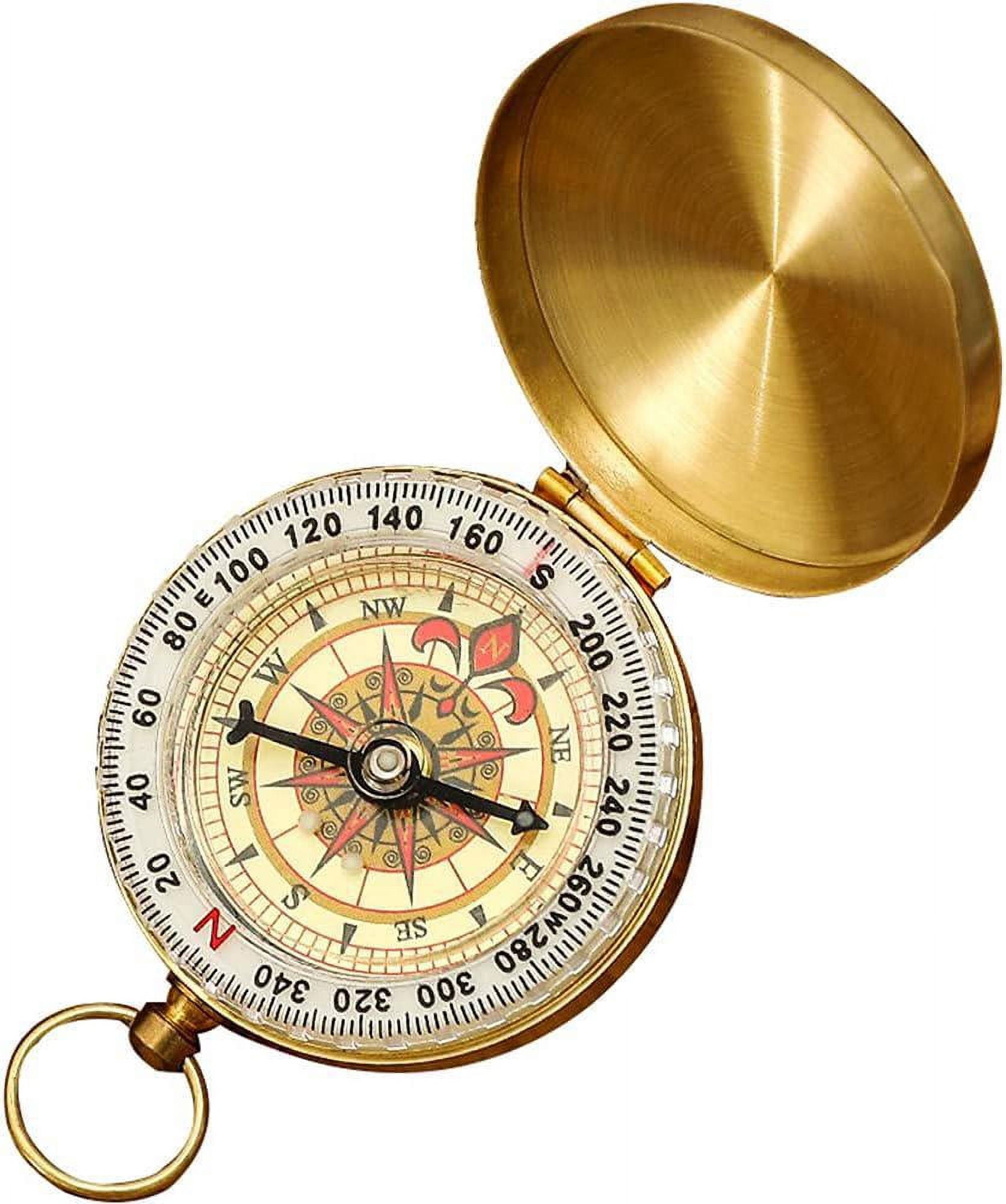 Navigation Compass, Old Fashioned Pocket Compass with Light Function ...