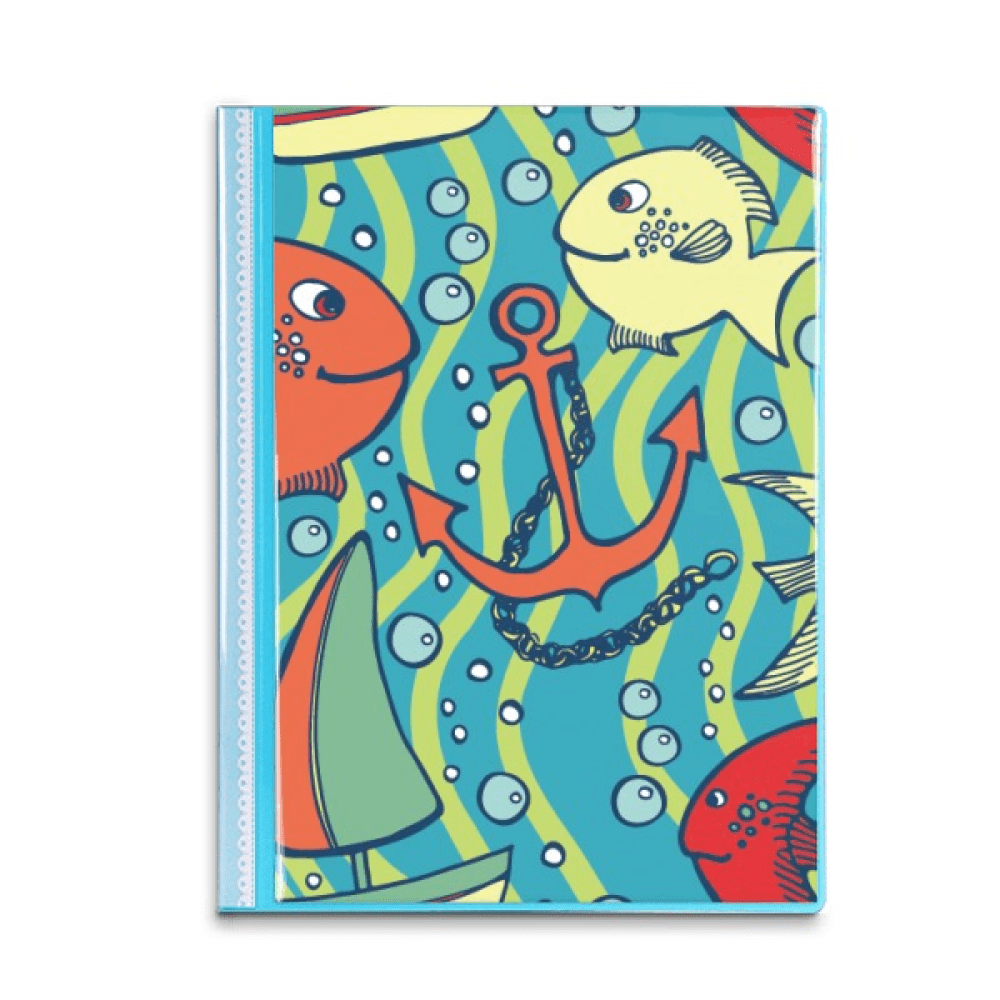 Navigation Fish Boat Colourful Ocean Book Sheet Protectors Portfolio ...