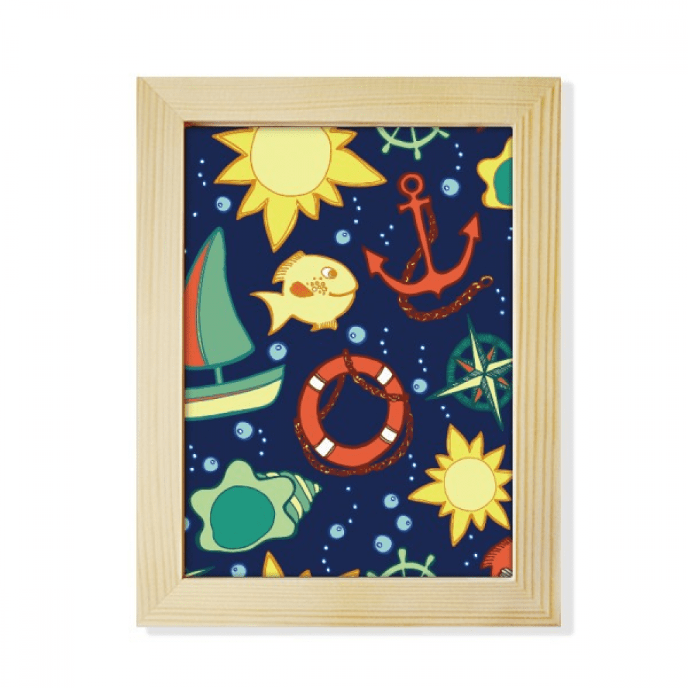 Navigation Fish Boat Colourful Ocean Desktop Adorn Photo Frame Display ...