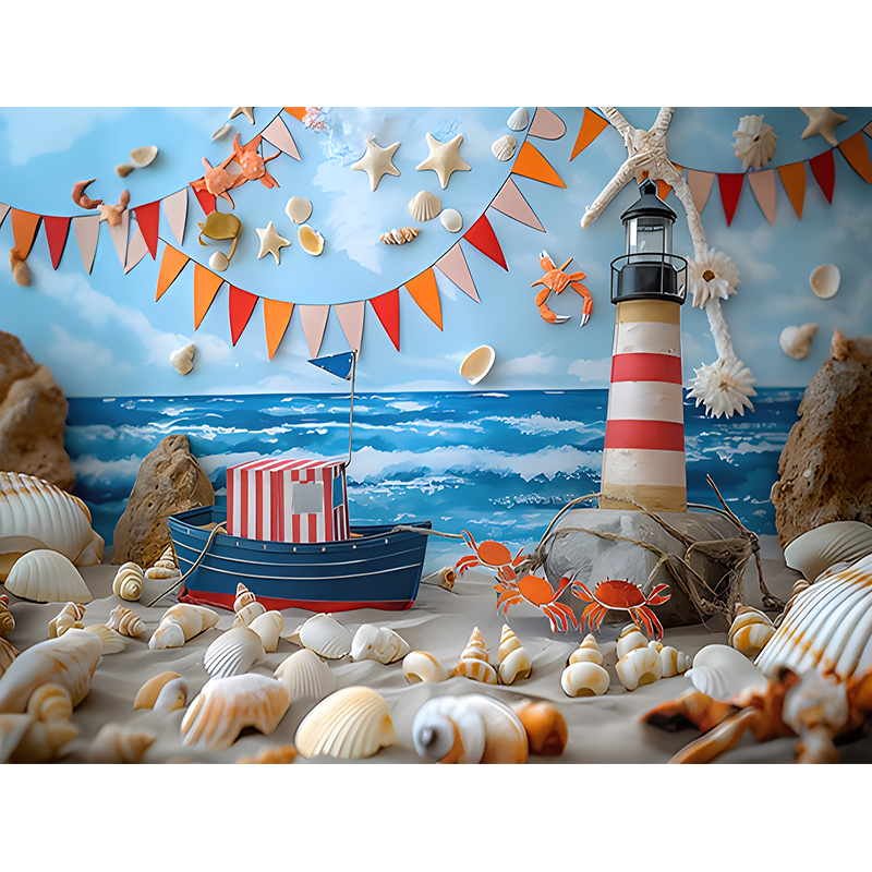 Navigation Sailboat StarTheme Photography Backdrops Birthday Party ...